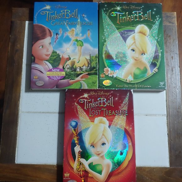 Walt Disney | Media | Walt Disney Tinkerbell Dvds Total 3 | Poshmark